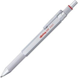 Rotring 600 Multipen 3in1 silber Feinminenstift Kugelschr. bl/rot