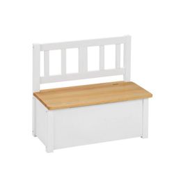 Kindertruhenbank mit Stauraum Holz / Weiss