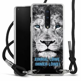 DeinDesign Handyhülle Löwe Offizielles Lizenzprodukt TSV 1860 Lion ELIL, OnePlus 8 Handykette Hülle mit Band Case zum Umhängen Cover mit Kette, weiß