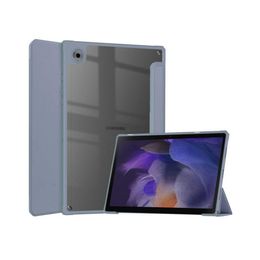 Wigento Tablet-Hülle Für Samsung Galaxy Tab A8 2021 X200 / X205 Tasche Lila Hülle Etuis Design Acryl Smart Cover Case Schutz Kappe aufstellen