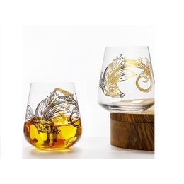 Crystalex Whiskyglas Seafall Whiskygläser Wassergläser Kristallglas 400 ml 2er Set