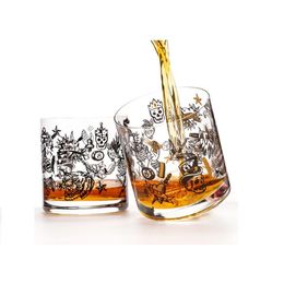 Crystalex Whiskyglas Tattoo Kristallglas Whiskygläser Wassergläser 410 ml 2er Set