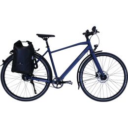Trekkingrad HAWK Bikes "HAWK Trekking Gent Super Deluxe Plus Ocean Blue" Fahrräder Gr. 53 cm, 28 Zoll (71,12 cm), blau Trekkingräder