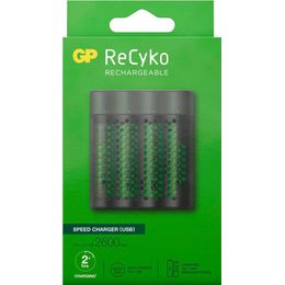 Gp Batteries ReCyko Speed M451 4-fach NiMH mit 4 x AA 2600 mAh NiMH-Batterien Batterie-Ladegerät, grau