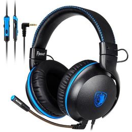 SADES Fpower SA-717 Gaming-Headset (Mikrofon abnehmbar), blau|schwarz