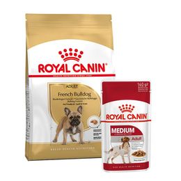 Royal Canin French Bulldog Adult 3kg + Medium Adult in Soße 10x140g