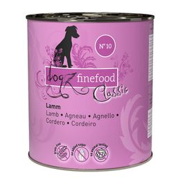 Dogz finefood No. 10 Lamm Hunde-Nassfutter ohne Getreide 6x800g