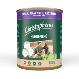 CHRISTOPHERUS Hundemenü mit Fasan, Amaranth und Pastinake 6x800g