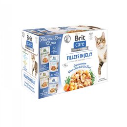 Brit Care Cat Flavour box-Fillet in Jelly Katzen-Nassfutter getreidefreie, hypoallergene Rezeptur 12x85g