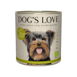 DOG’S LOVE Dog's Love Bio Huhn mit Buchweizen, Sellerie und Basilikum 6x800g