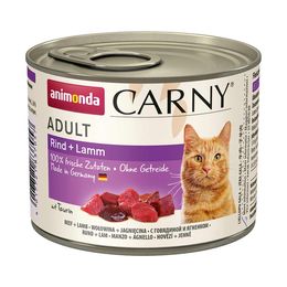 6x200g animonda Carny Adult Rind und Lamm
