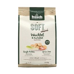 Bosch SOFT Mini Wachtel und Kartoffel Hunde-Trockenfutter getreidefrei 2,5kg