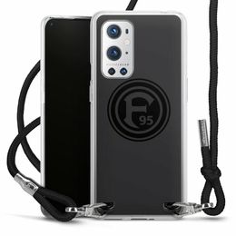 DeinDesign Handyhülle F95 Dunkel F95, OnePlus 9 Pro Handykette Hülle mit Band Case zum Umhängen, weiß
