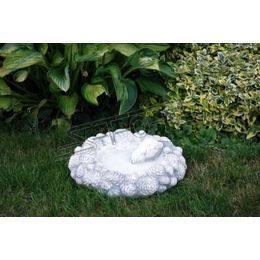 JVmoebel Skulptur Vogel Tränke Skulptur Design Figur Statue Garten Figuren Schale