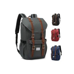 TAN.TOMI Rucksack Rucksack Groß Damen Herren Freizeitrucksack im Retro Design Reiserucksack mit 15" Notebook Fach Lässiger Tagesrucksack viele Fächer Wanderrucksack Schulrucksack Schultasche