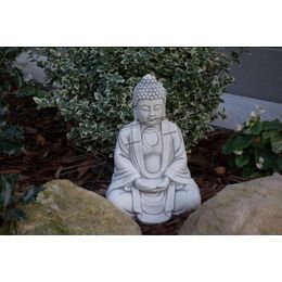 JVmoebel Skulptur Buddha Skulptur in Steinoptik. Skulptur für Garten und Wohnbereich