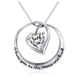 Schmuck-Elfe Kette mit Anhänger Herz I Love You to the moon and back