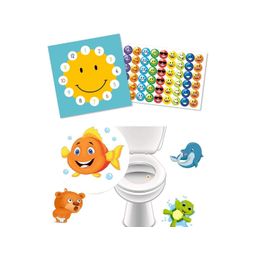 LK Trend & Style Sticker Lustige Lieblingstiere für die Toilette als Töpfchen Trainer