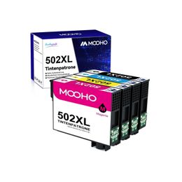 MOOHO 4er Pack Ersatz für EPSON 502 XL XP-5150 XP-5155 WF-2880 WF-2865 Tintenpatrone (0-tlg)