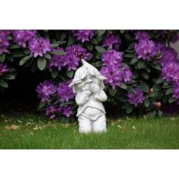 JVmoebel Skulptur Junge Sitzende Figur Statue Skulptur Garten Dekoration S101178