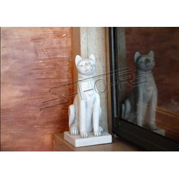 JVmoebel Skulptur Ägyptische Katze Statue Figur Garten Dekoration Terrasse