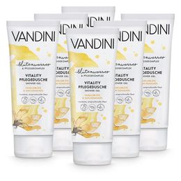 VANDINI Duschgel VITALITY Pflegedusche Vanilleblüte & Macadamiaöl 6er Pack