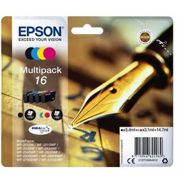 Epson 4 Epson Druckerpatronen Tinte 16 T1626 BK / C / M / Y Multipack Tintenpatrone