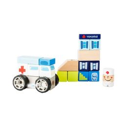 Small Foot Steckspielzeug Holzbausatz Krankenwagen / Rettungswagen mit Sound