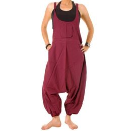 Vishes Latzhose Damen Sommer Hose Haremshose Overall Baumwolle bequem zu tragen