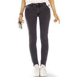 be styled Skinny-fit-Jeans dungelgraue Damenjeans