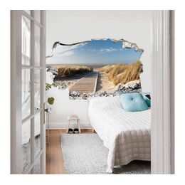 K&L WALL ART K&L Wall Art Wandtattoo 3D Wandtattoo Aufkleber Ostsee Wandsticker Sand Dühne Strand Urlaub