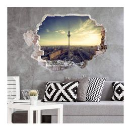 K&L WALL ART K&L Wall Art Wandtattoo 3D Wandtattoo Aufkleber Stadt Fotografie Heimat Liebe Berliner Fernsehturm