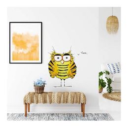 K&L WALL ART K&L Wall Art Wandtattoo Wandtattoo Hagenmeyer glückliche Wohnzimmer Sticker Tiger Eule