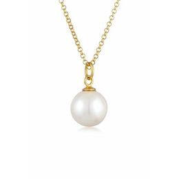NENALINA Perlenkette Perlen Anhänger Rund Klassik 925 Silber