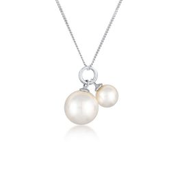 NENALINA Perlenkette Synthetische Perle Rund Klassik 925 Silber