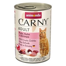 animonda Carny Adt Pute, Huhn und Shrimps Katzen-Nassfutter getreidefrei 6x400g