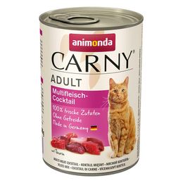 animonda Carny Adult Multi-Fleischcocktail Katzen-Nassfutter ohne Soja & Zucker 6x400g