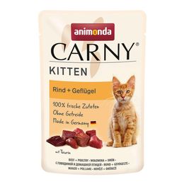 animonda Carny Kitten Rind + Gefl&uuml;gel Katzen-Nassfutter ohne Getreide 12x85g