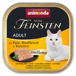 animonda vom Feinsten Schlemmerkern Pute, Rind Karotte Katzen-Nassfutter hoher Feuchtigkeitsgehalt 32x100g