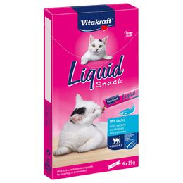 Vitakraft Cat liquid Snack Lachs Katzensnacks mit Omega-3-Fetts&auml;uren 3x6 Stk