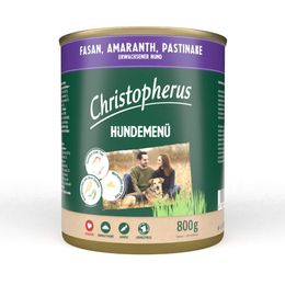 CHRISTOPHERUS Hundemen&uuml; mit Fasan, Amaranth und Pastinake 6x800g