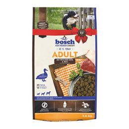 Bosch HPC Adult mit Ente & Reis Hunde-Trockenfutter getreidefrei 3kg
