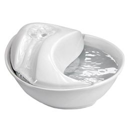 Pioneer Pet Keramik Trinkbrunnen Rain Drop Style 1,8 l wei&szlig;