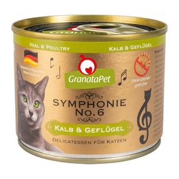 Granatapet Symphonie No. 6 Kalb & Gefl&uuml;gel Katzen-Nassfutter getreidefrei 6x200g