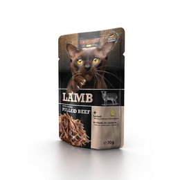 Leonardo Lamb + extra pulled Beef Katzen-Nassfutter ohne Getreidezusatz 16x70g
