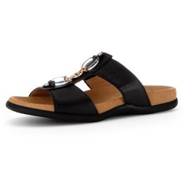 Gabor Pantolette, mit Best Fitting Ausstattung schwarz 44 Pantolette mit Schmuckelementen