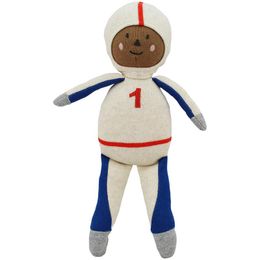 Stoffpuppe RENNFAHRER NICK (30cm) in beige/blau