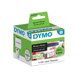 Dymo Original LabelWriter Mehrzwecketiketten | 54 mm x 70 mm | Rolle mit 320 leicht ablösbaren Etiketten | selbstklebend | für LabelWriter Etikettendrucker und Beschriftungsgerät