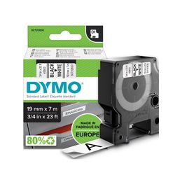 Dymo Original D1-Etikettenband | schwarz auf weiß | 19 mm x 7 m | selbstklebendes Schriftband | für LabelManager-Beschriftungsgerät