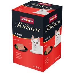 animonda vom Feinsten Kitten mit Rind Katzen-Nassfutter getreidefrei 6x100g